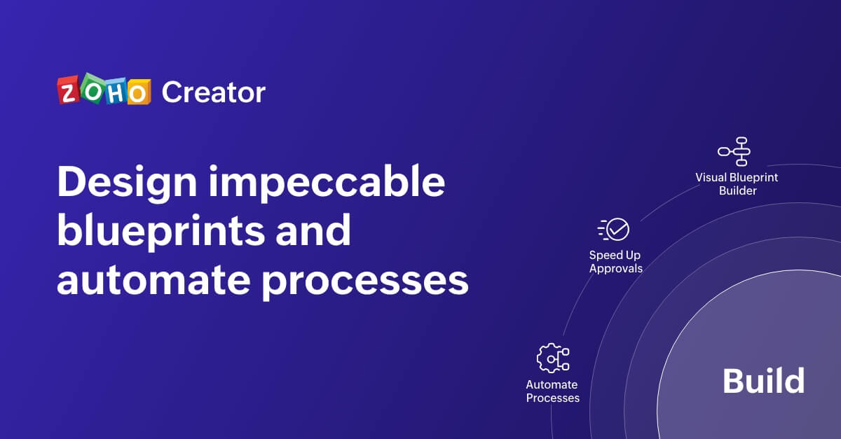 Leverage blueprints to design intelligent processes | Zoho Creator