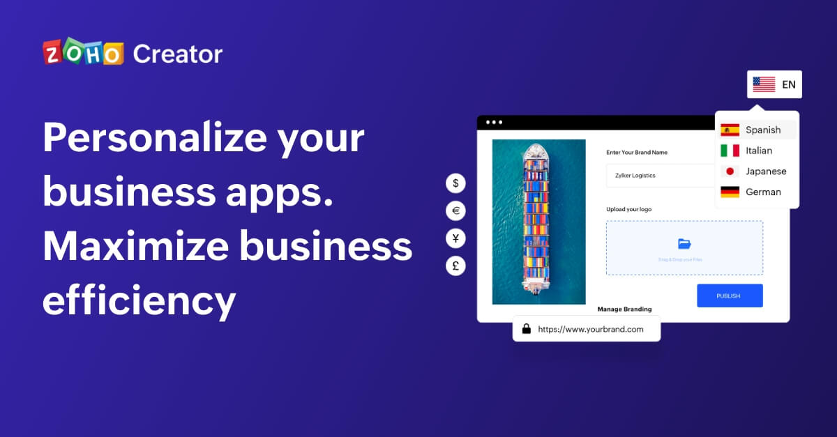 Personalized apps | Fully customizable - Zoho Creator