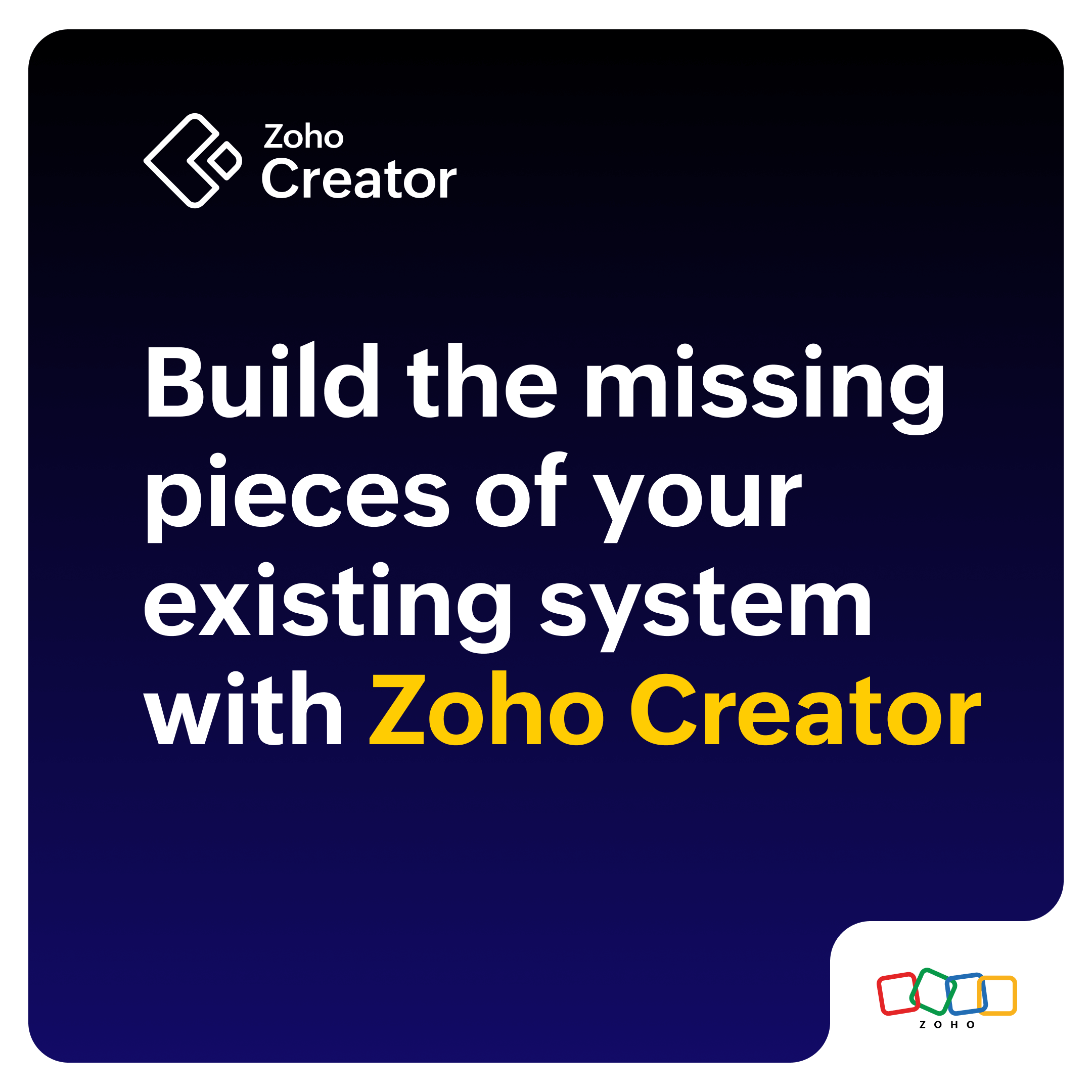 Extend Your Zoho Products And Third Party Systems With Zoho Creator
