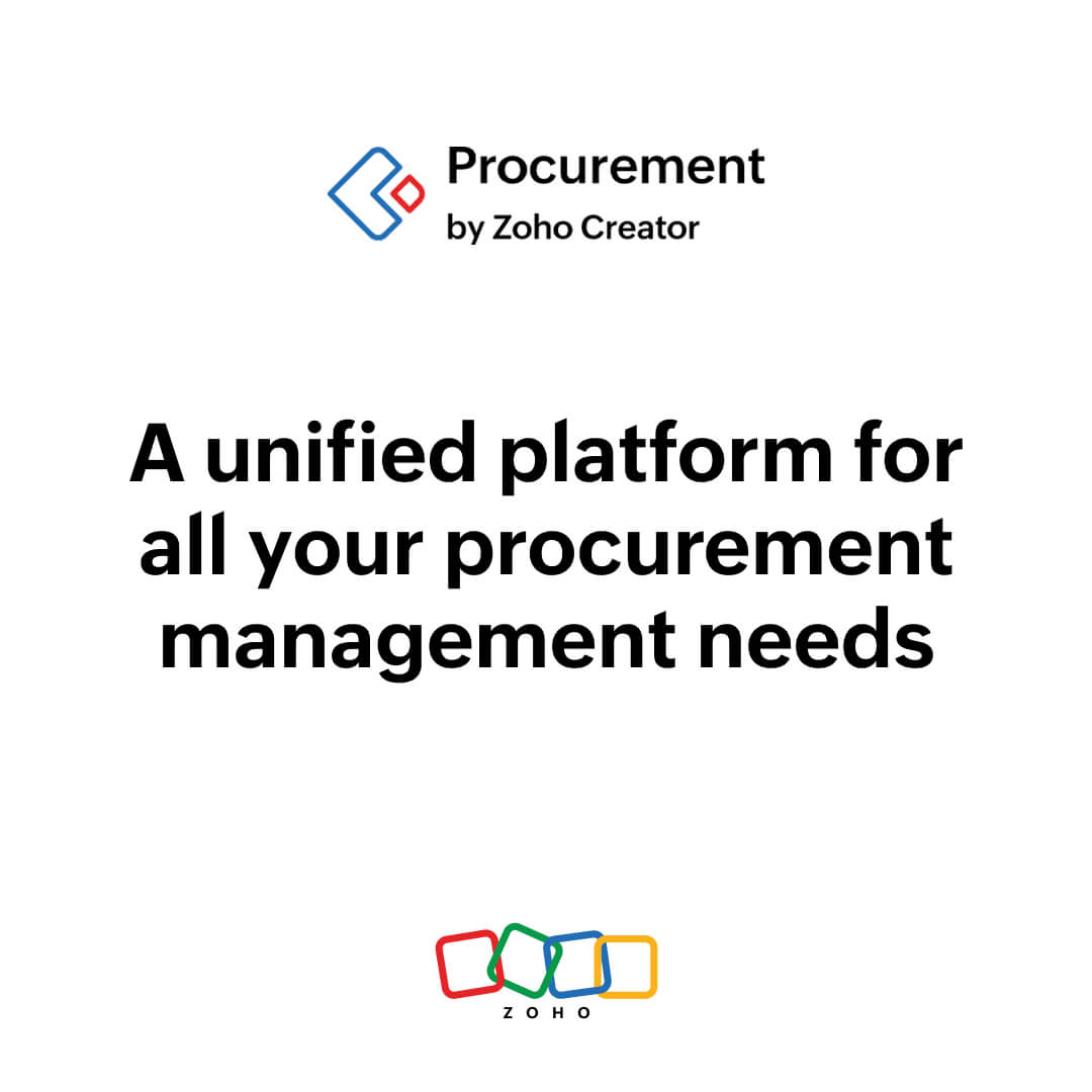 Features of Zoho Creator Procurement