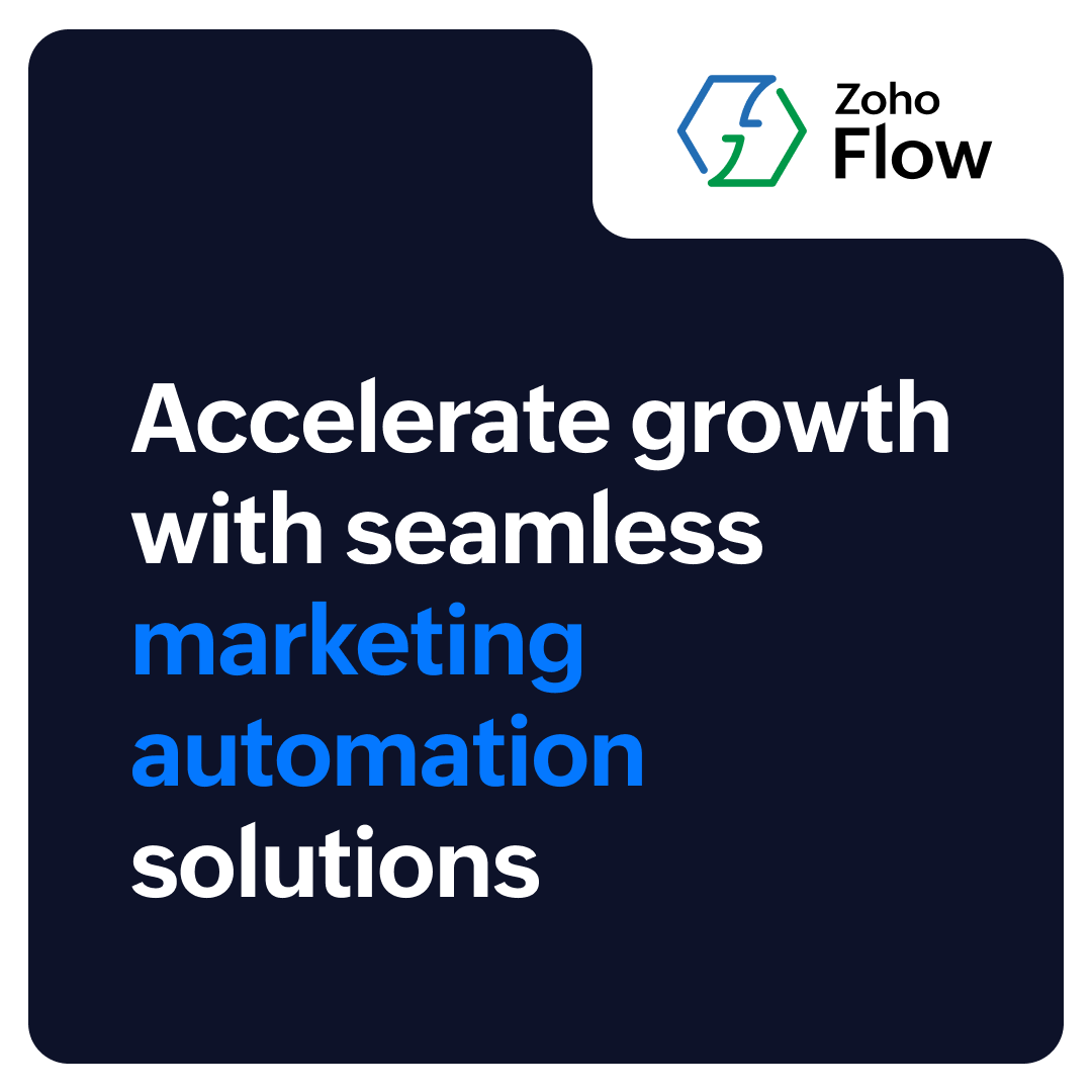 Marketing automation solution - Zoho Flow