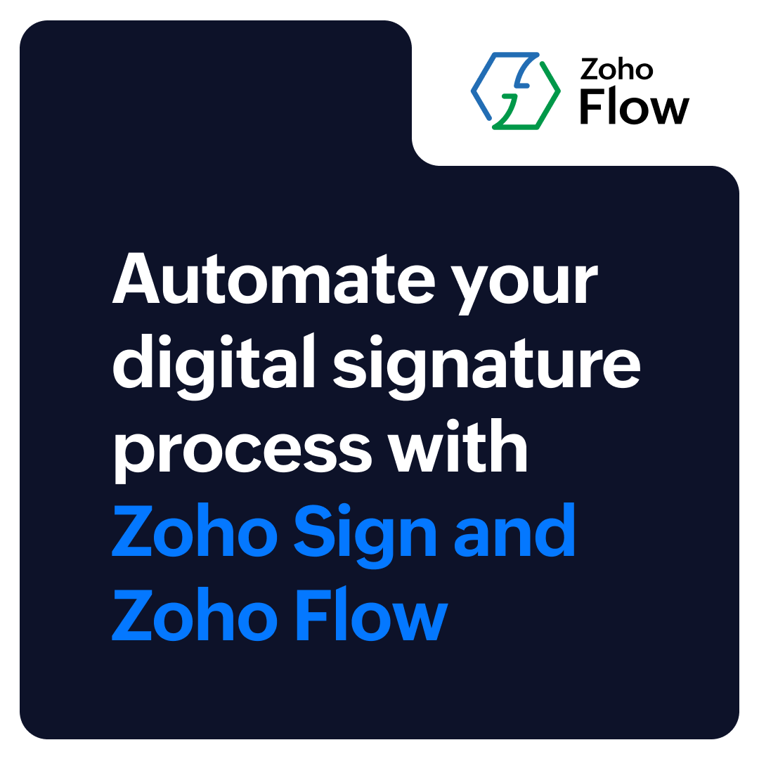 Integrate Zoho Sign with your business apps | Zoho Flow